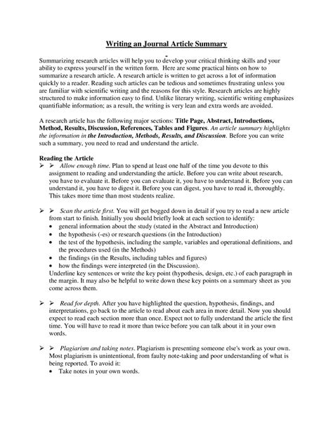 writing an journal article summary schemes and mind maps designs and groups docsity
