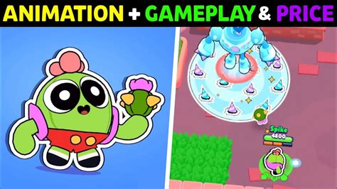 BRAWL STARS TOON SPIKE GAMEPLAY ANIMATION COST PIN PLAYER ICON