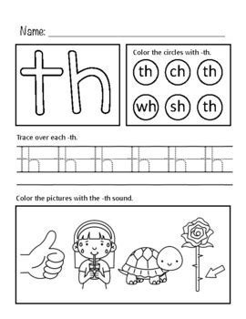 Beginning Digraphs CH SH TH WH By MrsBeachey TPT