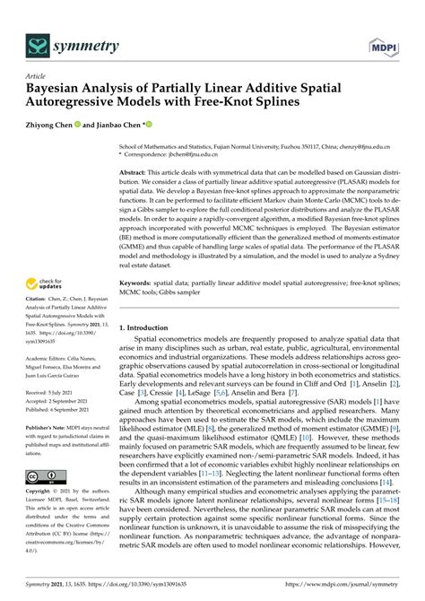 pdf bayesian analysis of partially linear additive spatial autoregressive models with free