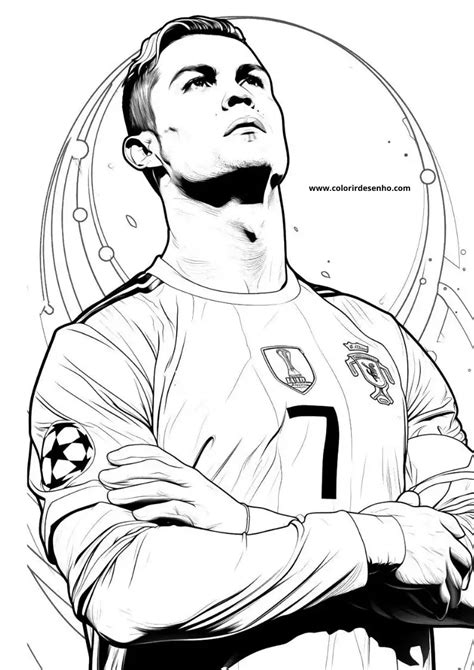 81 Desenhos Do Cristiano Ronaldo Para Colorir E Imprimir