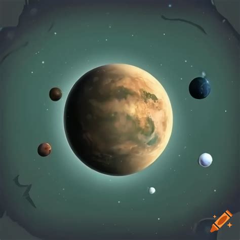 Card From A Board Game With Oasis On An Arid Planet On Craiyon