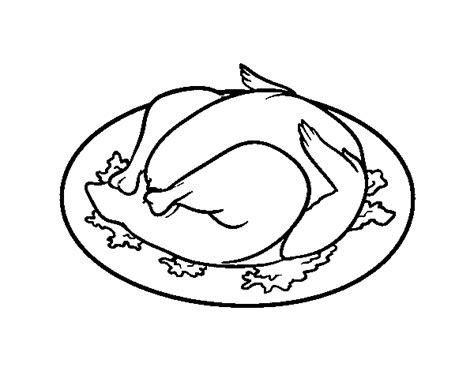 Desenho De Frango Assado Para Colorir Colorir