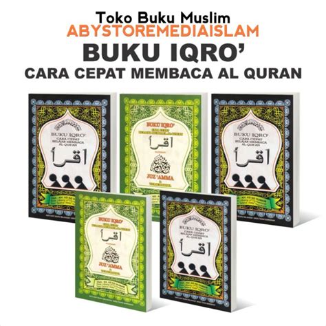 Jual Buku Iqro Besar Kertas HVS Buku Iqra Hitam Dan Iqro Hijau Juz Amma
