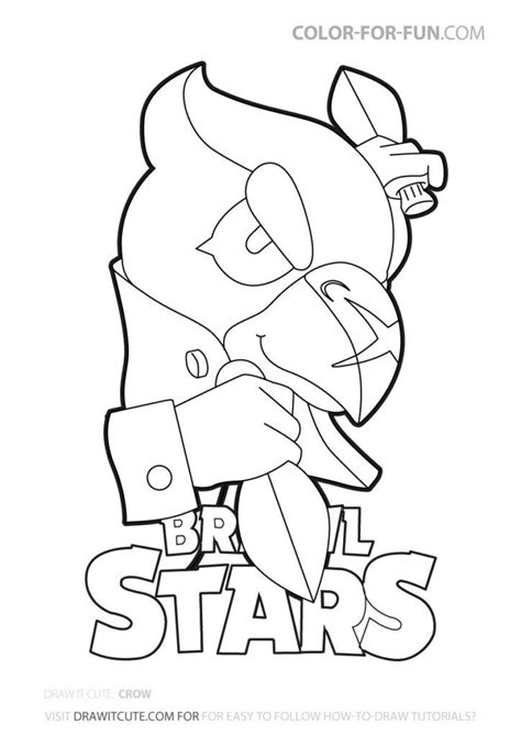 Brawl Crow Ausmalbild Colorir Brawlstars Supercoloring Kolorowanka