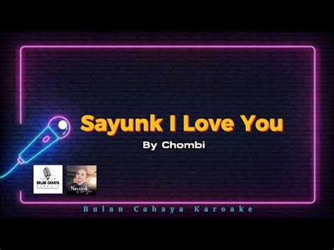Sayunk I Love You Chombi Karoake YouTube