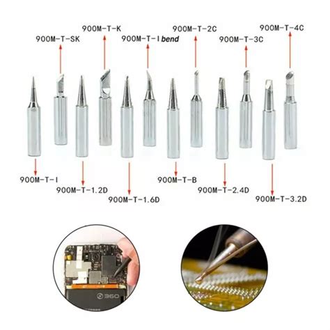 5 PI CES EMBOUTS En Fer Souder Sans Plomb 900 Mt Pour Soudage Cologique