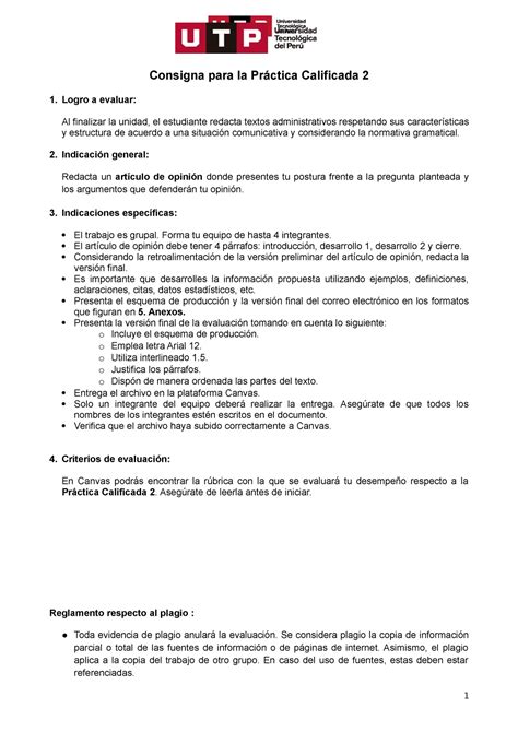 S15 Y S16 GC N04I Consigna PC 2 22C2A 1 Consigna para la Práctica