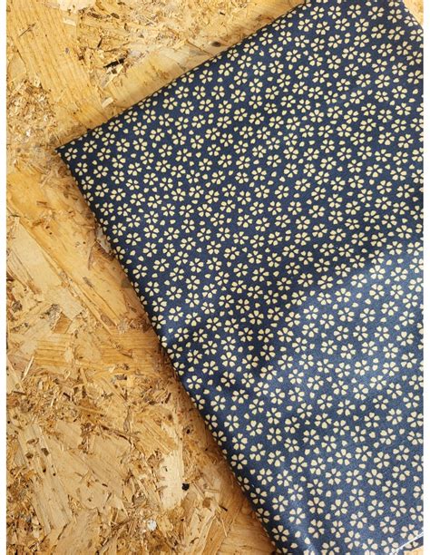 coton ENDUIT MYOSOTIS DENIM au mètre Vente de tissu Coton enduit