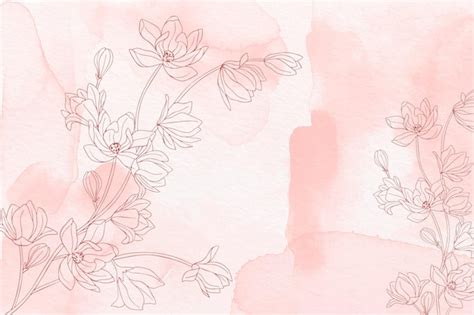Fondo Pintado A Mano Con Flores Dibujadas Vector Gratis