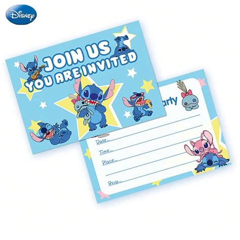 Disney 12 Sets De Tarjeta De Invitación De Fiesta De Cumpleaños Con
