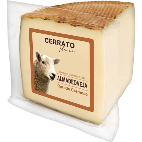 Queso curado cremoso de oveja elaborado con leche cruda cuña 750 g