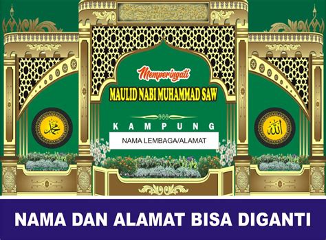 Detail Desain Spanduk Maulid Cdr Koleksi Nomer 51