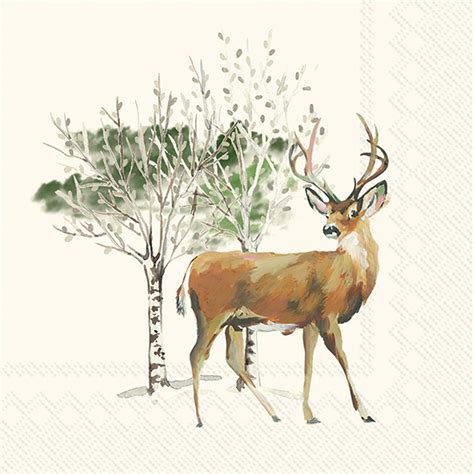 IHR Deer Grove Cocktail Servietten Mit Hirsch Online Kaufen L F HOM