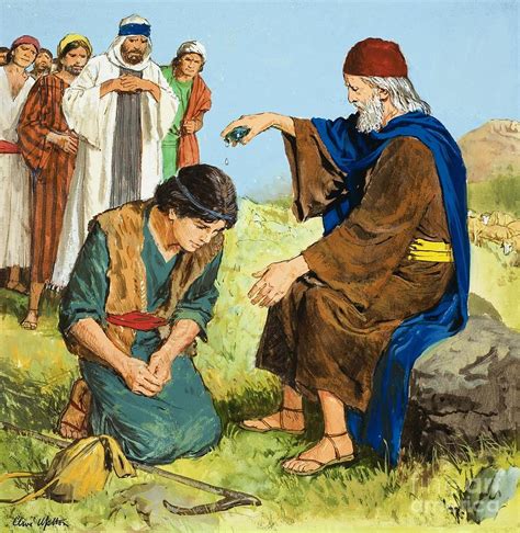The Anointing Of David Painting By Clive Uptton Pixels
