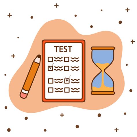lista de prueba en estilo de dibujos animados el concepto de educación