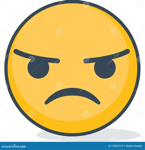 Angry Emoticon Swearing Isolated On White Background Bad Mouth Emoji