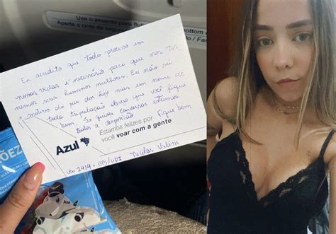 Comissário da Azul vê passageira chorando e entrega bilhete emocionante