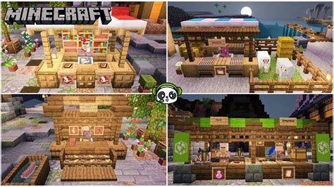 Minecraft 10 Villager Market Stall Designs Tutorial YouTube