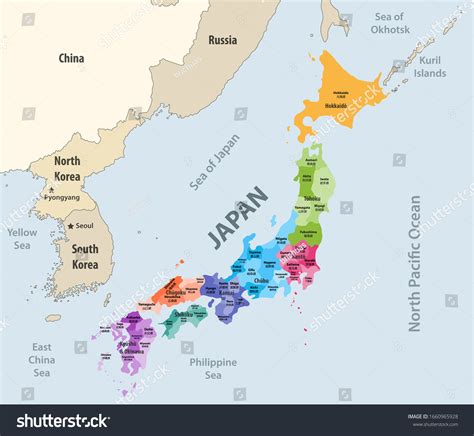 8 592 Political Map Of Japan Images Stock Photos Vectors Shutterstock