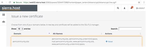 install ssl certificate with letsencrypt sierra website hosting