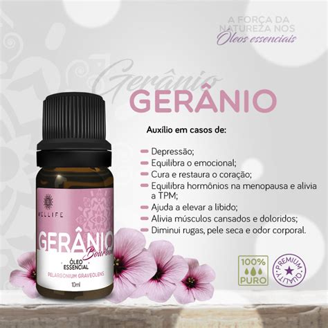 Óleo Essencial Gerânio 10ml Wellife