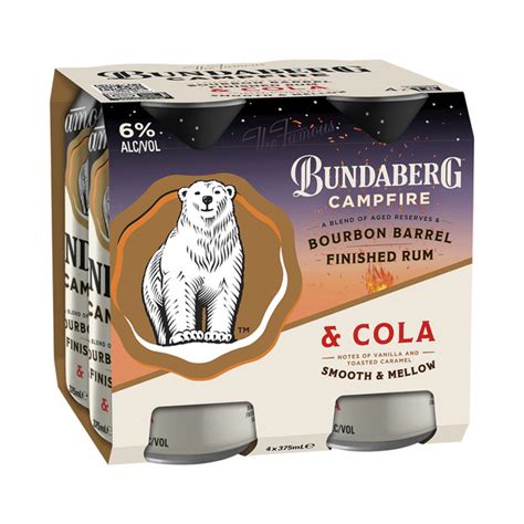 Buy Bundaberg Campfire Bourbon Barrel Rum Cola Can Ml Pack Coles