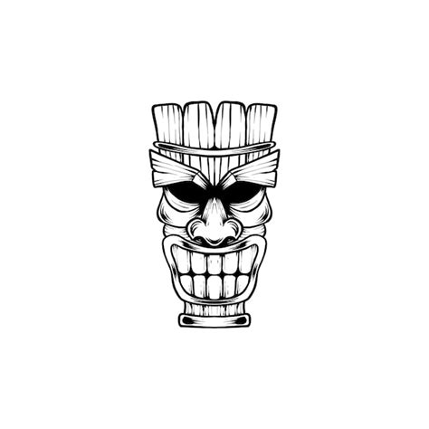 Vector De Mascara Tiki Vector Premium