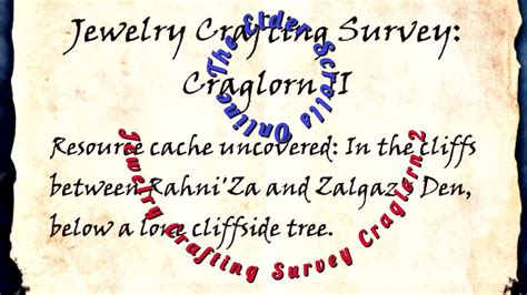 Eso Jewelry Crafting Survey Craglorn The Elder Scrolls Online