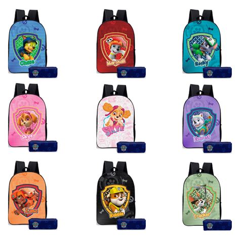 MOCHILA PERSONAGENS PATRULHA CANINA ESTOJO VOLTA ÀS AULAS VÁRIOS