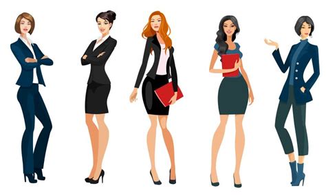 矢量女性职业商人图片素材 女性商人插画素材 jpg图片格式 mac天空素材下载