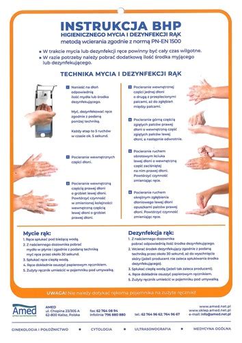 Instrukcja BHP dot mycia i dezynfekcji rąk GINEKOLOGIA Druki