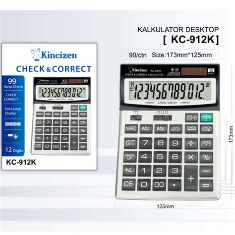 Jual Kalkulator New Merk Kincizen Like Karce Kc K Calculator Baterai