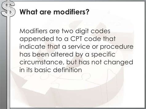 the in s and out s of coding with modifiers