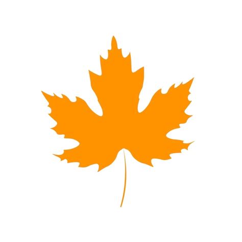 El Icono De La Hoja De Arce Vector Premium