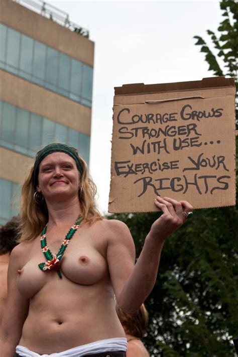 A Pro Topless Rights Rally I Like That Idea Lots Of Countries Allow