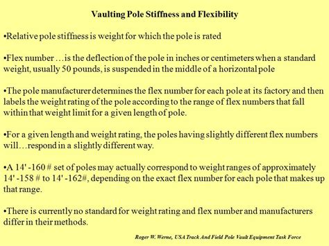 Pole Vault Pole Weight Chart Ponasa