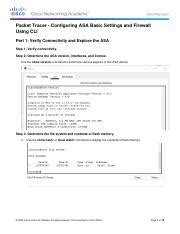 9 3 1 1 Packet Tracer Configuring ASA Basic Settings And Firewall