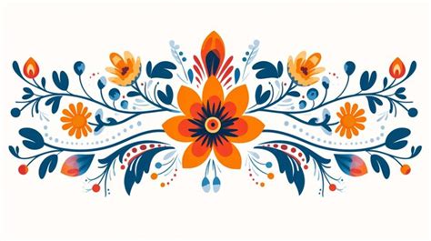 Premium Photo Mexican Folk Art Style Vector Mandala Floral Patter