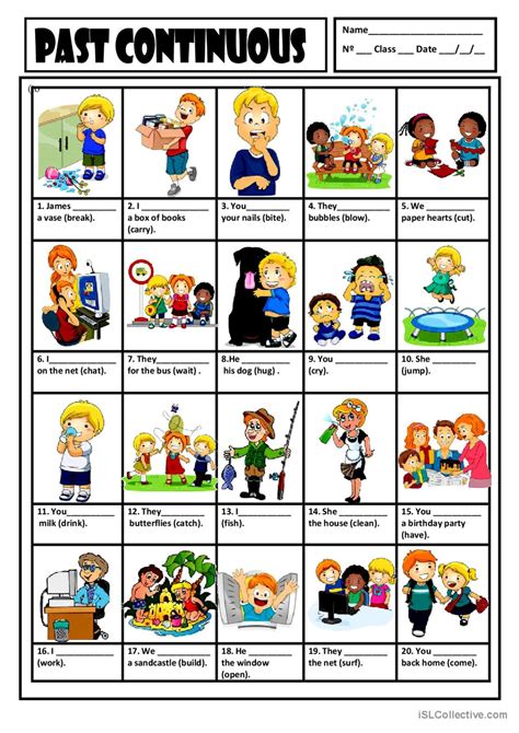 PAST CONTINUOUS English ESL Worksheets Pdf Doc