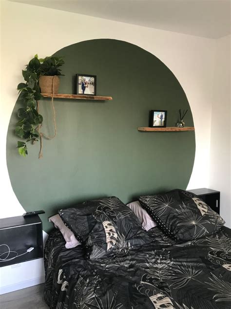 Tête de lit en peinture ronde Redecorate bedroom Decor home living