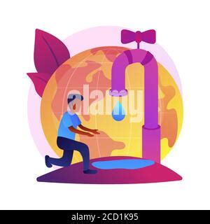 Ilustraci N De Vector De Dibujos Animados De Sequ A Escasez De Agua