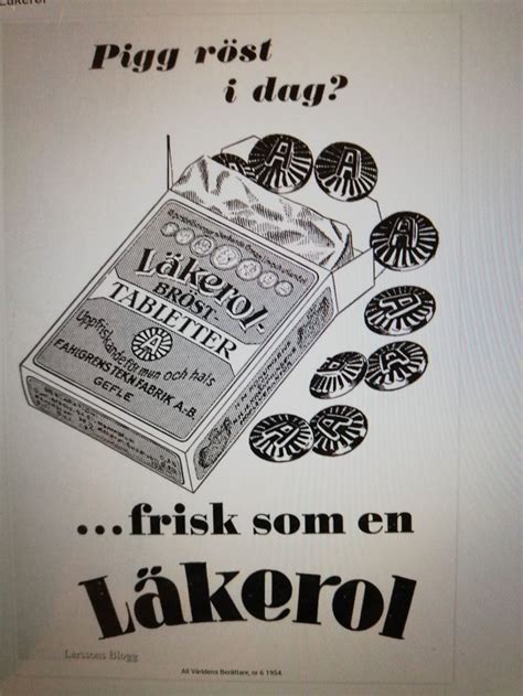 Äldre reklam 1954 Godis