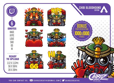 Chibi Bloodhound Apex Legends Twitch Emotes Bloodhound Apex Legends