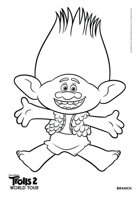 Divirta Se Os Desenhos De Trolls Para Colorir