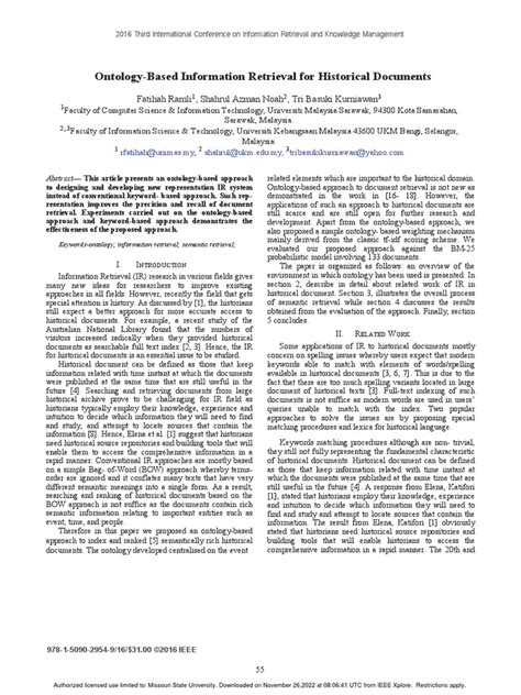 ontology based information retrieval for historical documents pdf ontology information