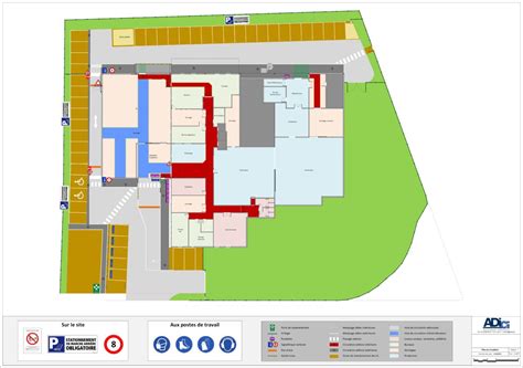 Plan de circulation intérieur et extérieur d un site