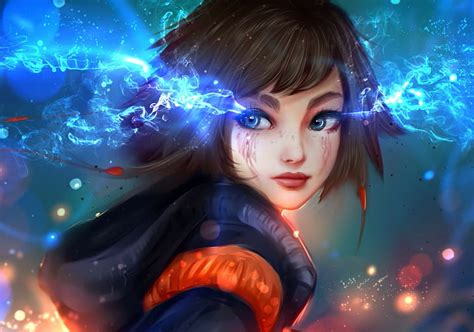 HD Wallpaper Women Artwork Digital Art Fantasy Girl Blue Eyes