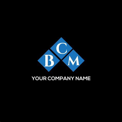 diseño de logotipo de letra bcm sobre fondo negro concepto de logotipo