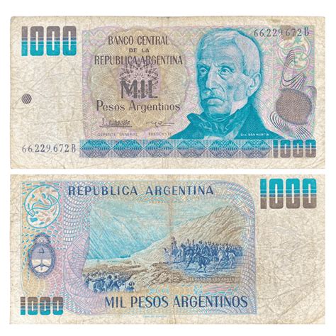 1000 Pesos Argentina Marcon Numismática